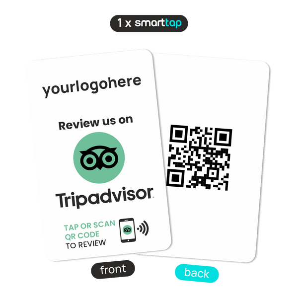 NFC TripAdvisor Review Card (PVC-Black or White) (With your logo)